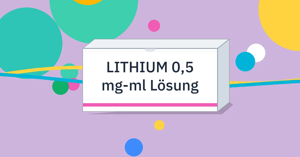 Symbolbild: Packung mit der Aufschrift LITHIUM 0,5 mg-ml Lösung (PZN 20353717) – Verfügbarkeit und Bezug in Apotheken in Frankfurt am Main