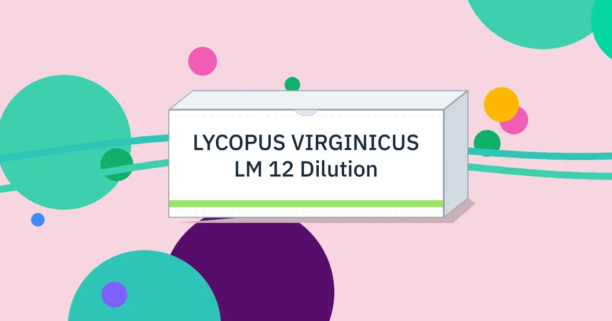 Symbolbild: Packung mit der Aufschrift LYCOPUS VIRGINICUS LM 12 Dilution (PZN 13538497) – Verfügbarkeit und Bezug in Apotheken in Frankfurt am Main