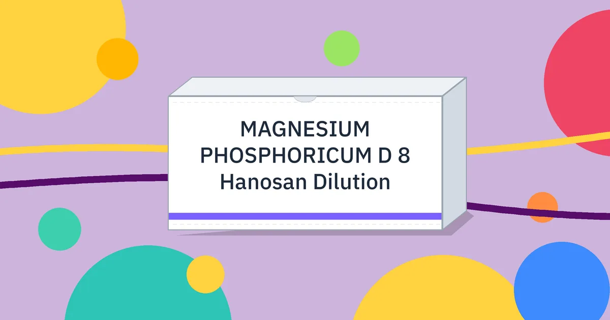 Symbolbild: Packung mit der Aufschrift MAGNESIUM PHOSPHORICUM D 8 Hanosan Dilution (PZN 07431737) – Verfügbarkeit und Bezug in Apotheken in Frankfurt am Main