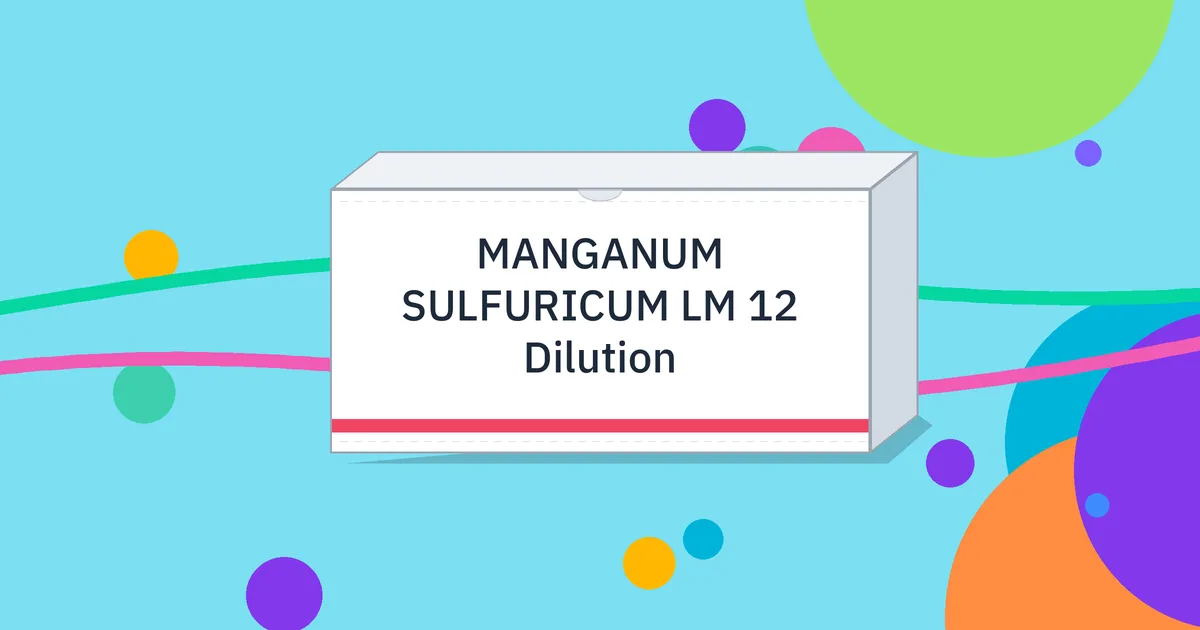 Symbolbild: Packung mit der Aufschrift MANGANUM SULFURICUM LM 12 Dilution (PZN 12946001) – Verfügbarkeit und Bezug in Apotheken in Frankfurt am Main