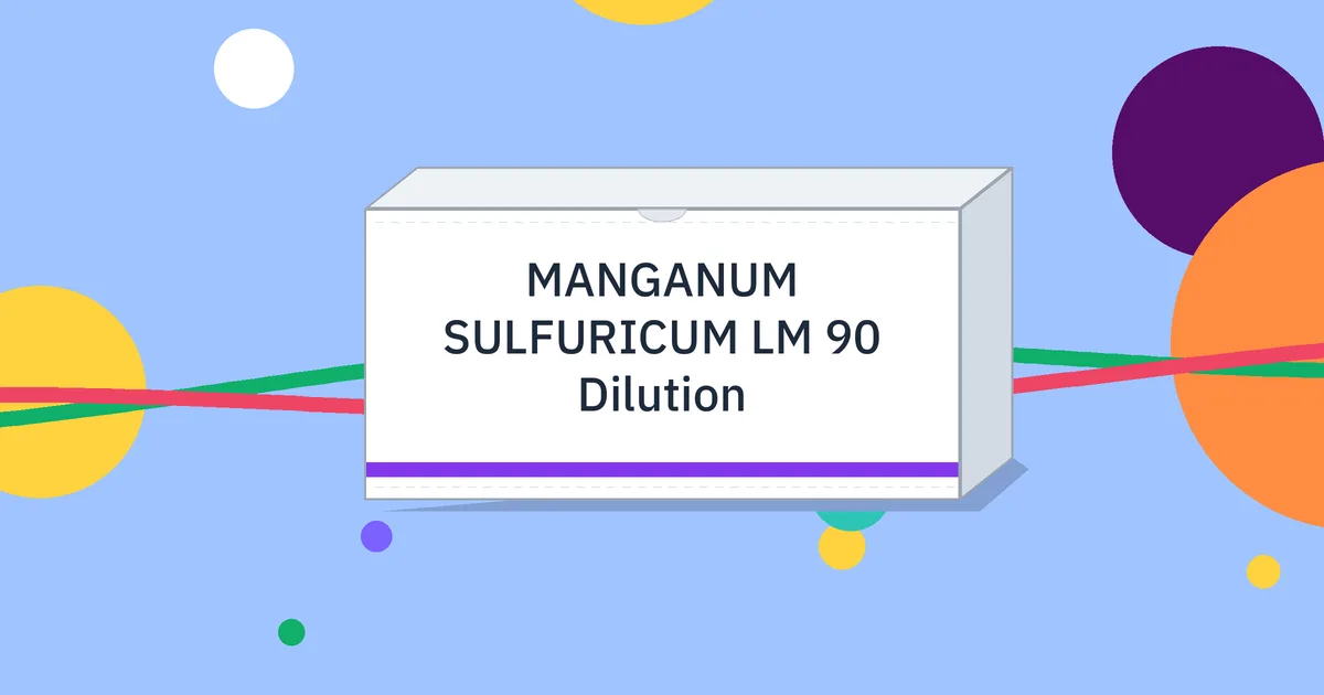 Symbolbild: Packung mit der Aufschrift MANGANUM SULFURICUM LM 90 Dilution (PZN 12946283) – Verfügbarkeit und Bezug in Apotheken in Frankfurt am Main