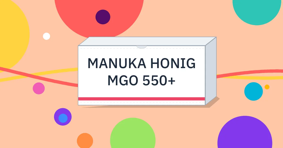 Symbolbild: Packung mit der Aufschrift MANUKA HONIG MGO 550+ (PZN 17924783) – Verfügbarkeit und Bezug in Apotheken in Frankfurt am Main
