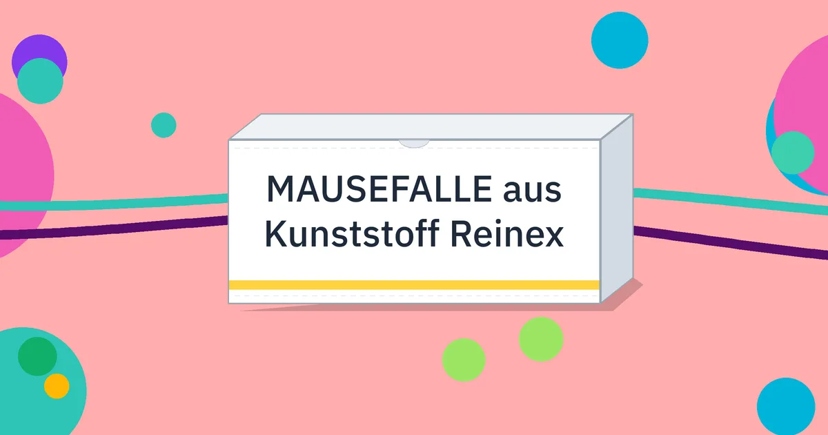 Symbolbild: Packung mit der Aufschrift MAUSEFALLE aus Kunststoff Reinex (PZN 19960748) – Verfügbarkeit und Bezug in Apotheken in Frankfurt am Main