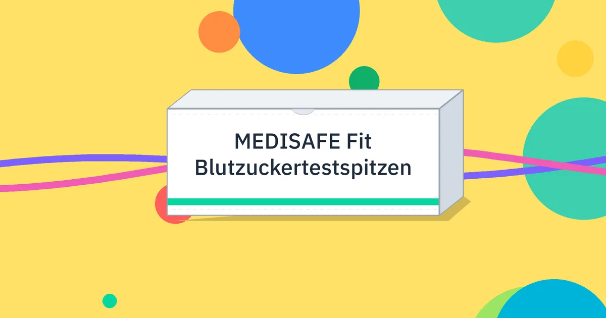 Symbolbild: Packung mit der Aufschrift MEDISAFE Fit Blutzuckertestspitzen (PZN 12449685) – Verfügbarkeit und Bezug in Apotheken in Frankfurt am Main