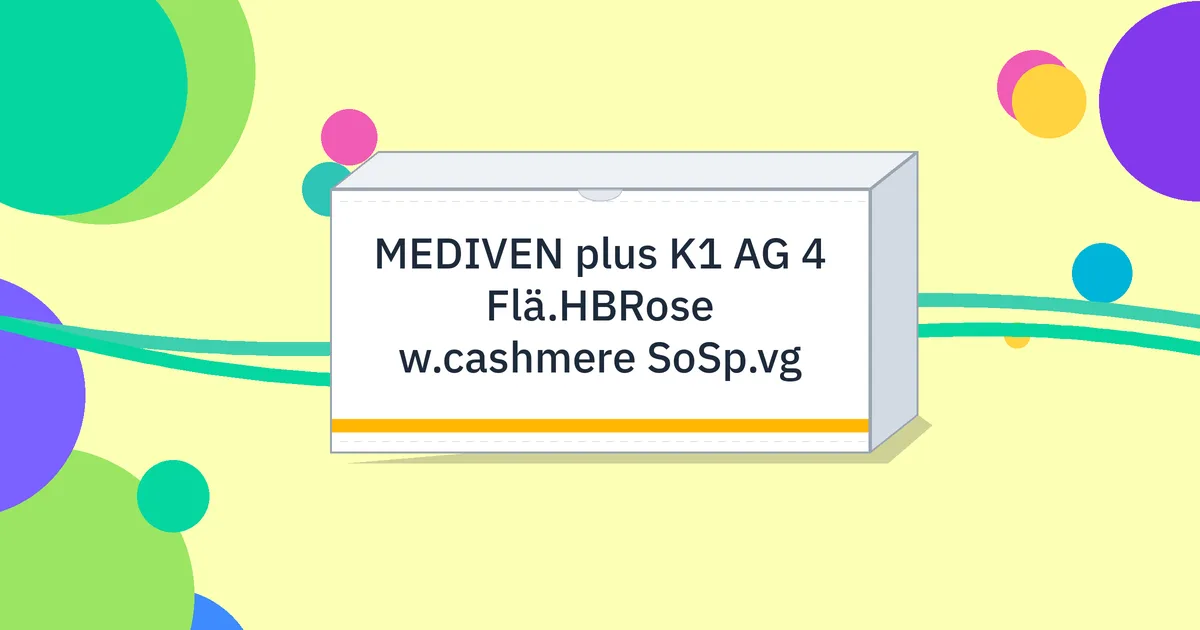 Symbolbild: Packung mit der Aufschrift MEDIVEN plus K1 AG 4 Flä.HBRose w.cashmere SoSp.vg (PZN 15913580) – Verfügbarkeit und Bezug in Apotheken in Frankfurt am Main
