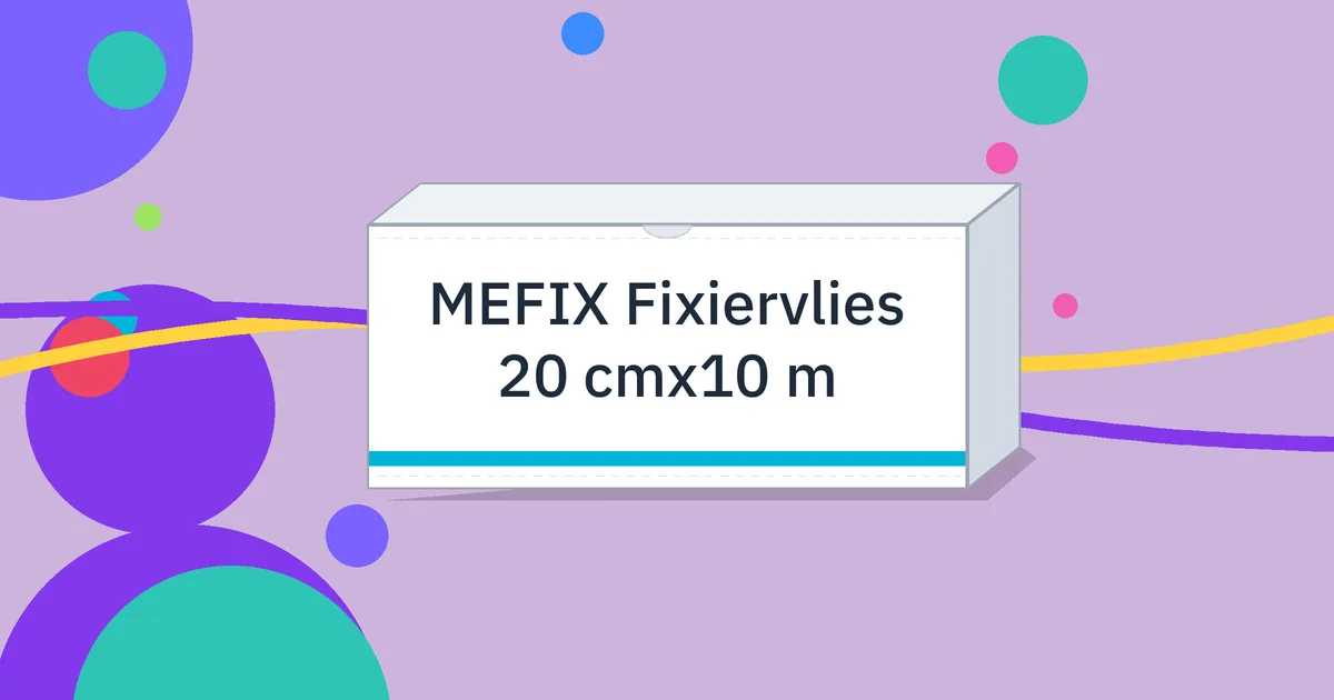 Symbolbild: Packung mit der Aufschrift MEFIX Fixiervlies 20 cmx10 m (PZN 03042849) – Verfügbarkeit und Bezug in Apotheken in Frankfurt am Main