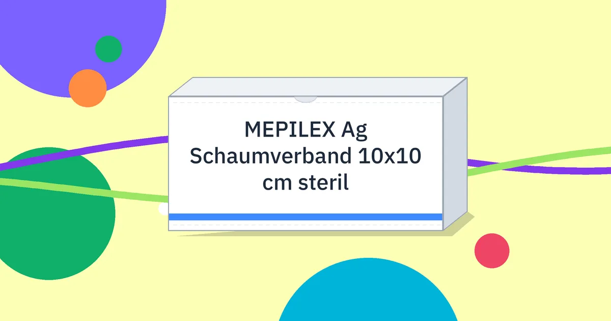 Symbolbild: Packung mit der Aufschrift MEPILEX Ag Schaumverband 10x10 cm steril (PZN 13362147) – Verfügbarkeit und Bezug in Apotheken in Frankfurt am Main