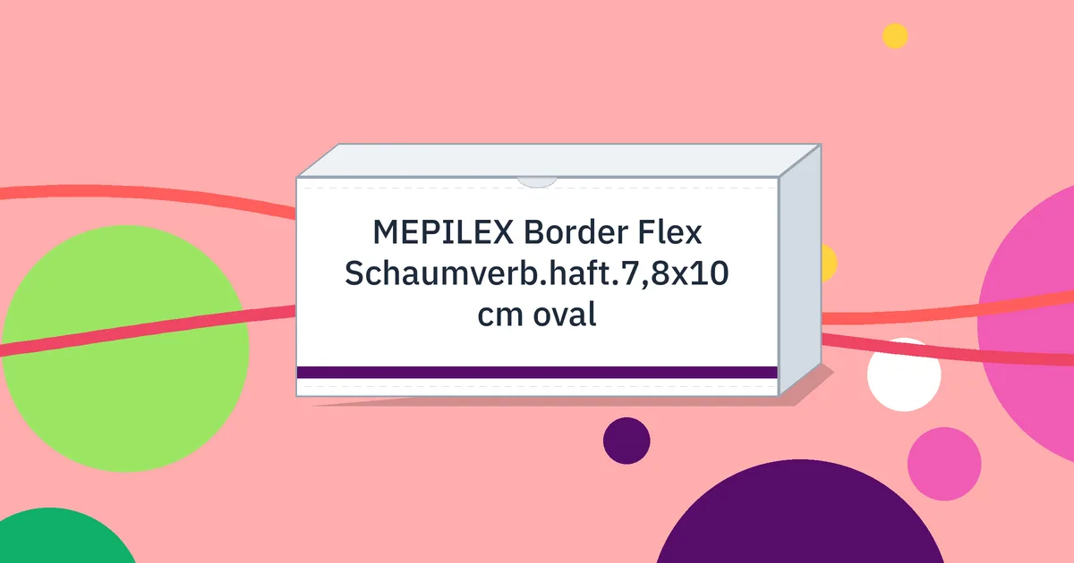 Symbolbild: Packung mit der Aufschrift MEPILEX Border Flex Schaumverb.haft.7,8x10 cm oval (PZN 16258901) – Verfügbarkeit und Bezug in Apotheken in Frankfurt am Main