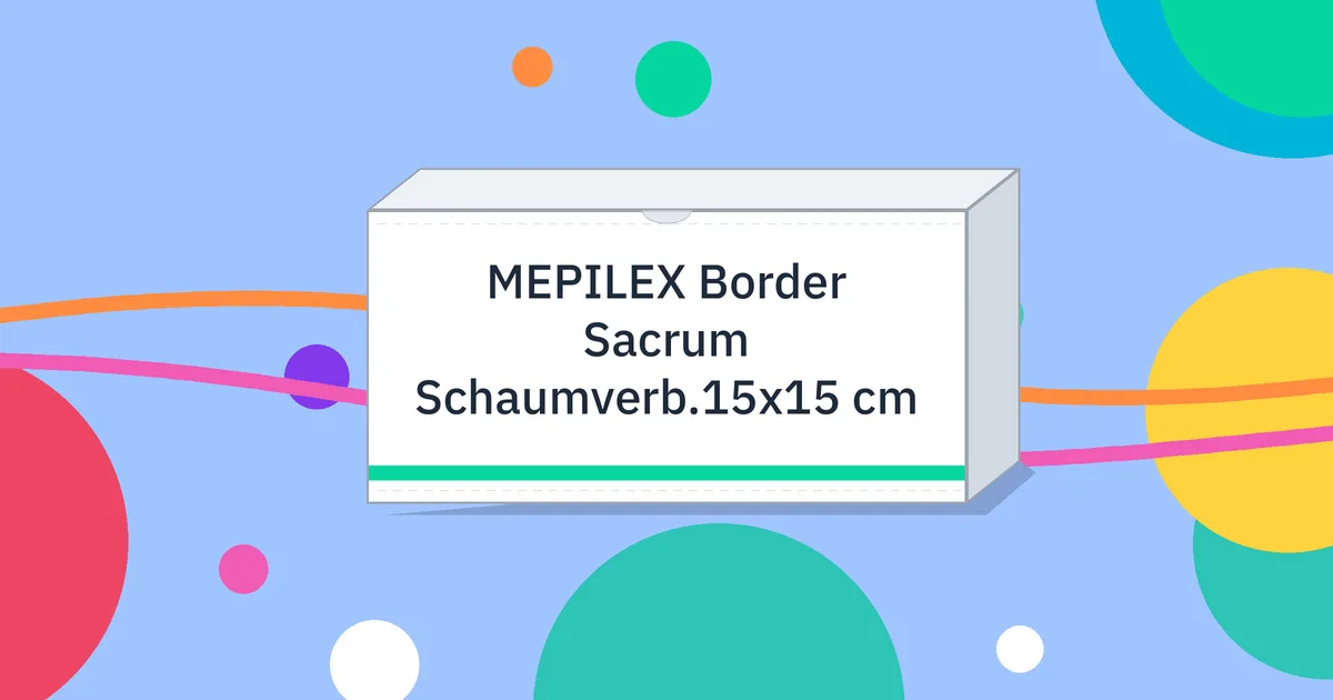 Symbolbild: Packung mit der Aufschrift MEPILEX Border Sacrum Schaumverb.15x15 cm (PZN 13983027) – Verfügbarkeit und Bezug in Apotheken in Frankfurt am Main