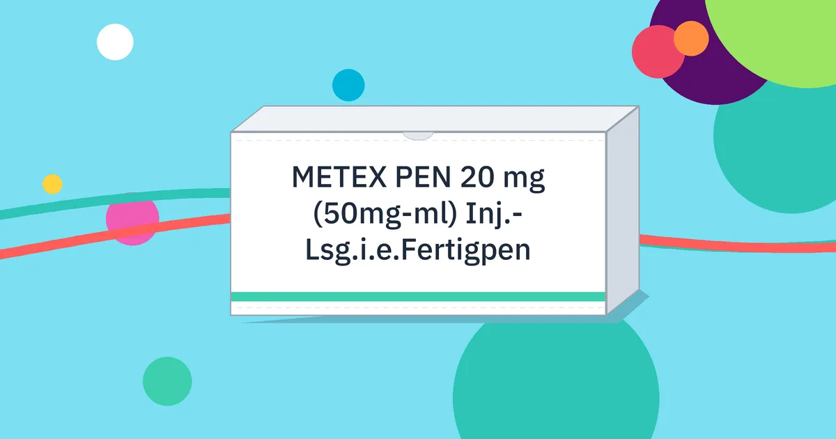 Symbolbild: Packung mit der Aufschrift METEX PEN 20 mg (50mg-ml) Inj.-Lsg.i.e.Fertigpen (PZN 09668366) – Verfügbarkeit und Bezug in Apotheken in Frankfurt am Main
