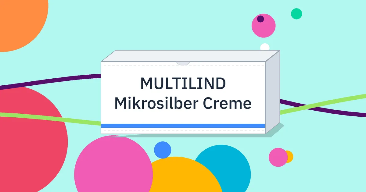 Symbolbild: Packung mit der Aufschrift MULTILIND Mikrosilber Creme (PZN 01913576) – Verfügbarkeit und Bezug in Apotheken in Frankfurt am Main