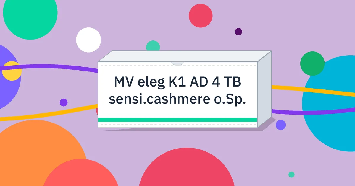 Symbolbild: Packung mit der Aufschrift MV eleg K1 AD 4 TB sensi.cashmere o.Sp. (PZN 14649980) – Verfügbarkeit und Bezug in Apotheken in Frankfurt am Main