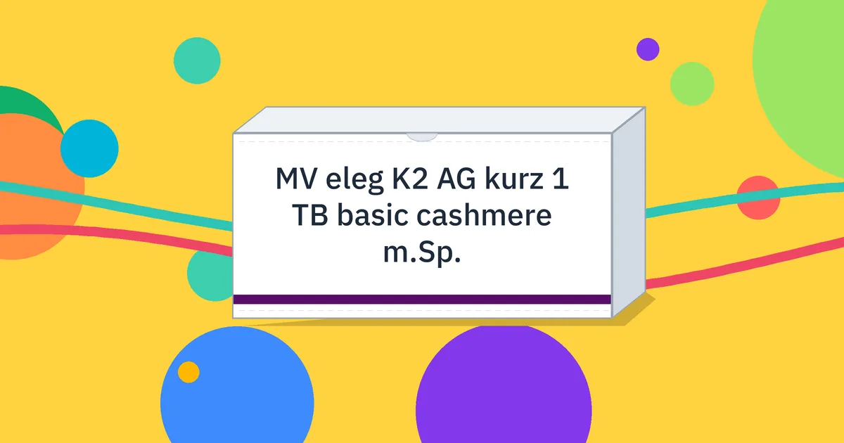 Symbolbild: Packung mit der Aufschrift MV eleg K2 AG kurz 1 TB basic cashmere m.Sp. (PZN 14676652) – Verfügbarkeit und Bezug in Apotheken in Frankfurt am Main