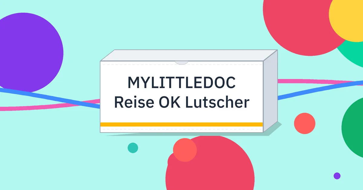 Symbolbild: Packung mit der Aufschrift MYLITTLEDOC Reise OK Lutscher (PZN 19123596) – Verfügbarkeit und Bezug in Apotheken in Frankfurt am Main