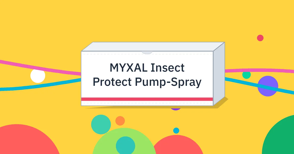 Symbolbild: Packung mit der Aufschrift MYXAL Insect Protect Pump-Spray (PZN 18227371) – Verfügbarkeit und Bezug in Apotheken in Frankfurt am Main