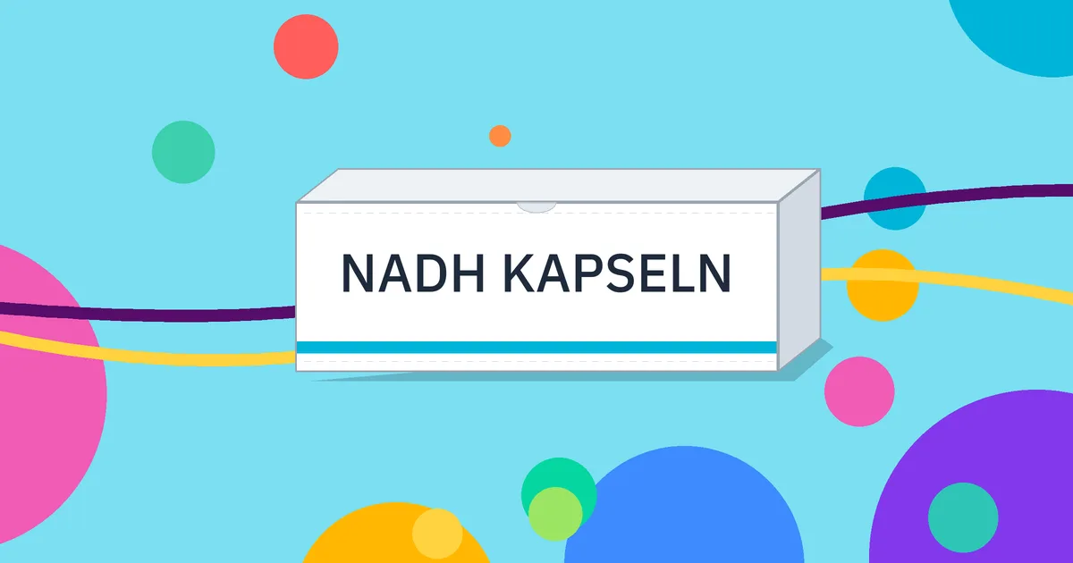 Symbolbild: Packung mit der Aufschrift NADH KAPSELN (PZN 00757861) – Verfügbarkeit und Bezug in Apotheken in Frankfurt am Main