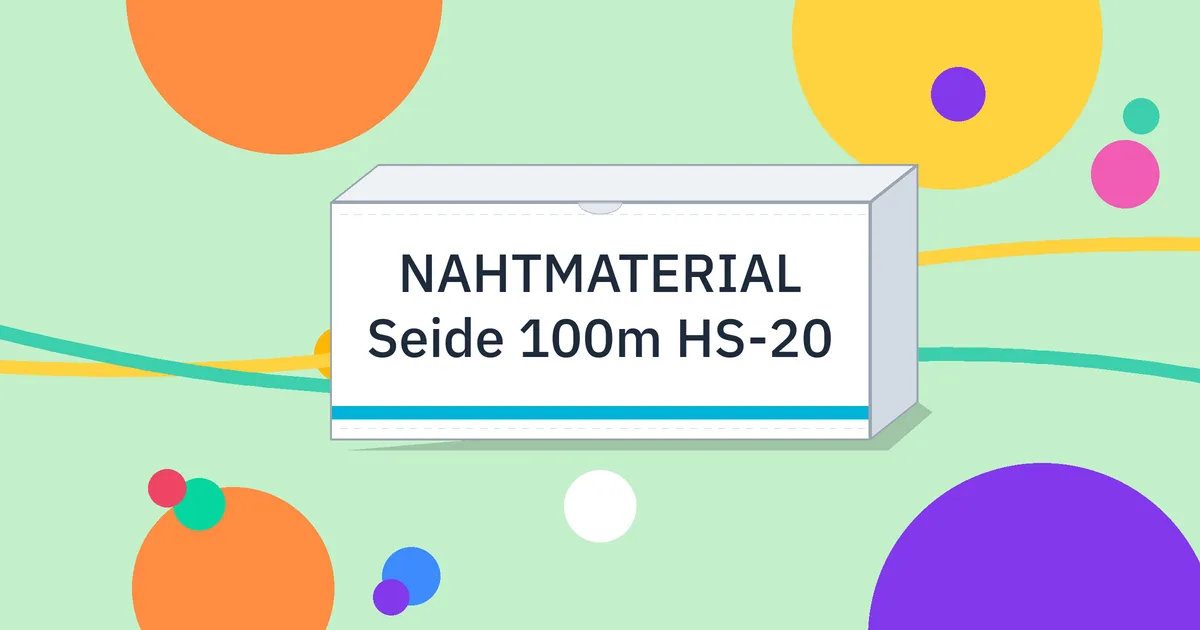 Symbolbild: Packung mit der Aufschrift NAHTMATERIAL Seide 100m HS-20 (PZN 04776890) – Verfügbarkeit und Bezug in Apotheken in Frankfurt am Main