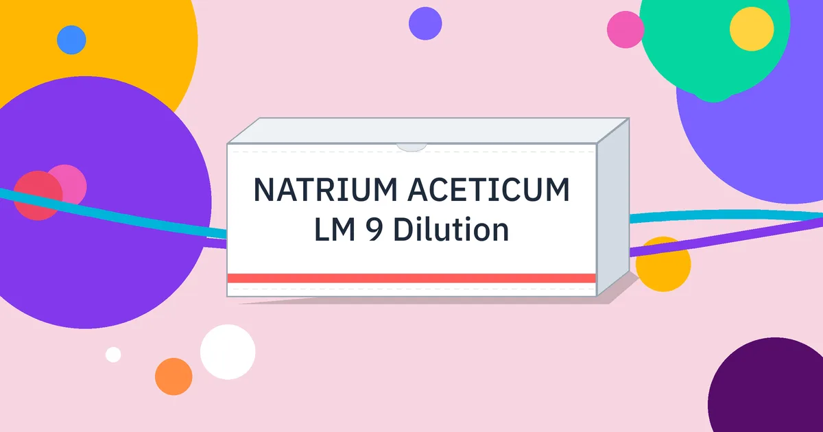 Symbolbild: Packung mit der Aufschrift NATRIUM ACETICUM LM 9 Dilution (PZN 12958895) – Verfügbarkeit und Bezug in Apotheken in Frankfurt am Main