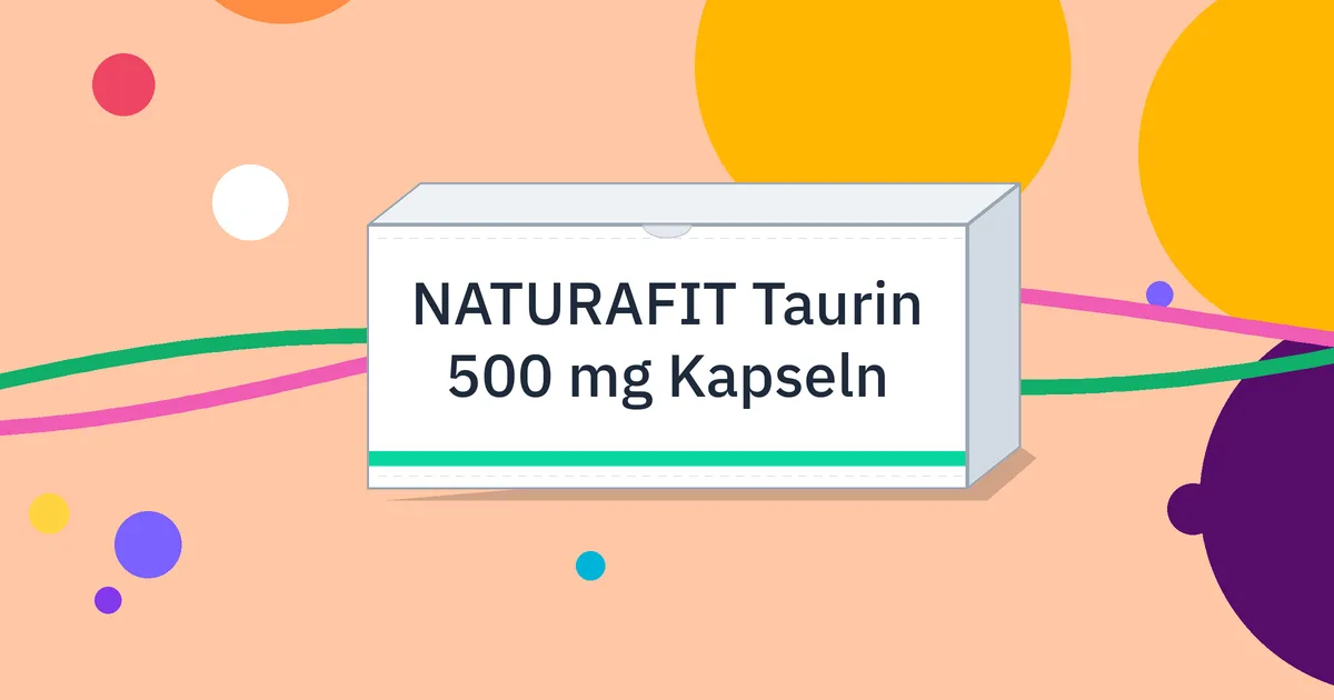 Symbolbild: Packung mit der Aufschrift NATURAFIT Taurin 500 mg Kapseln (PZN 11862549) – Verfügbarkeit und Bezug in Apotheken in Frankfurt am Main
