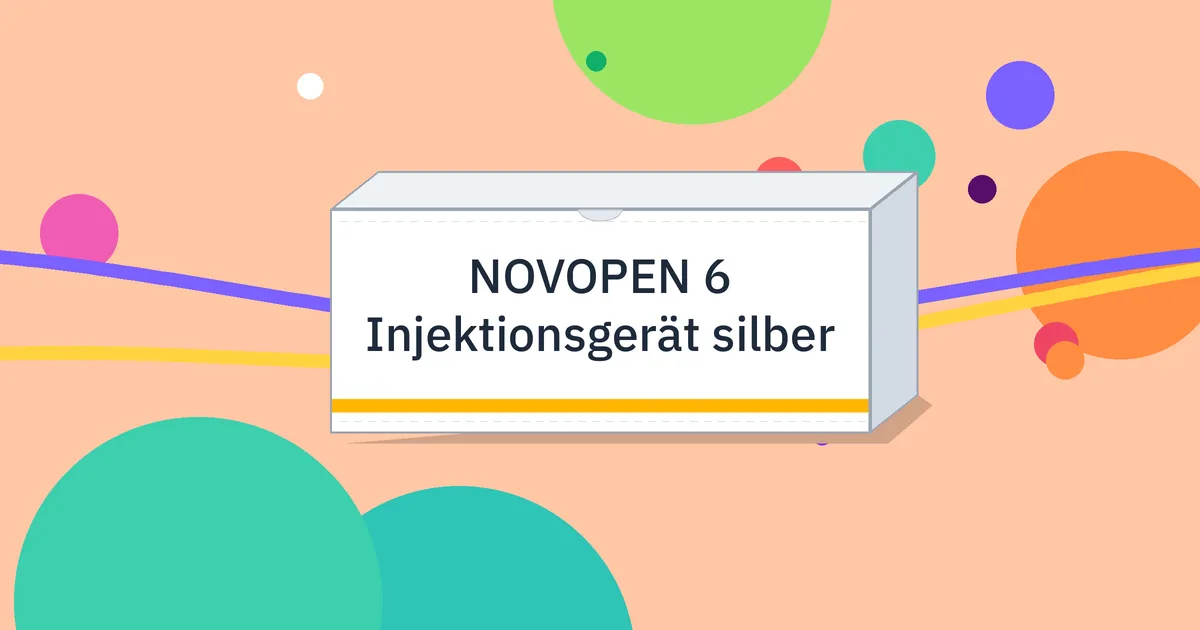 Symbolbild: Packung mit der Aufschrift NOVOPEN 6 Injektionsgerät silber (PZN 19230932) – Verfügbarkeit und Bezug in Apotheken in Frankfurt am Main