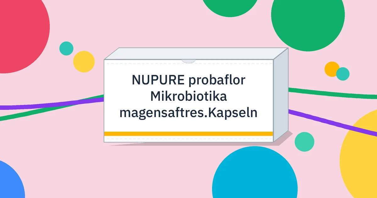 Symbolbild: Packung mit der Aufschrift NUPURE probaflor Mikrobiotika magensaftres.Kapseln (PZN 15399806) – Verfügbarkeit und Bezug in Apotheken in Frankfurt am Main