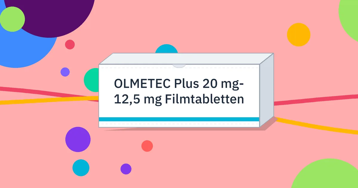 Symbolbild: Packung mit der Aufschrift OLMETEC Plus 20 mg-12,5 mg Filmtabletten (PZN 16701176) – Verfügbarkeit und Bezug in Apotheken in Frankfurt am Main