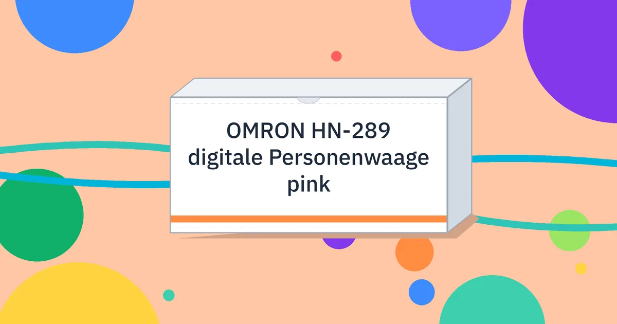 Symbolbild: Packung mit der Aufschrift OMRON HN-289 digitale Personenwaage pink (PZN 10077423) – Verfügbarkeit und Bezug in Apotheken in Frankfurt am Main
