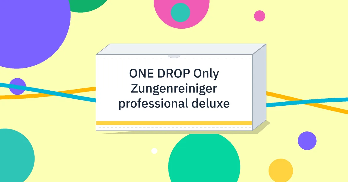 Symbolbild: Packung mit der Aufschrift ONE DROP Only Zungenreiniger professional deluxe (PZN 07799093) – Verfügbarkeit und Bezug in Apotheken in Frankfurt am Main