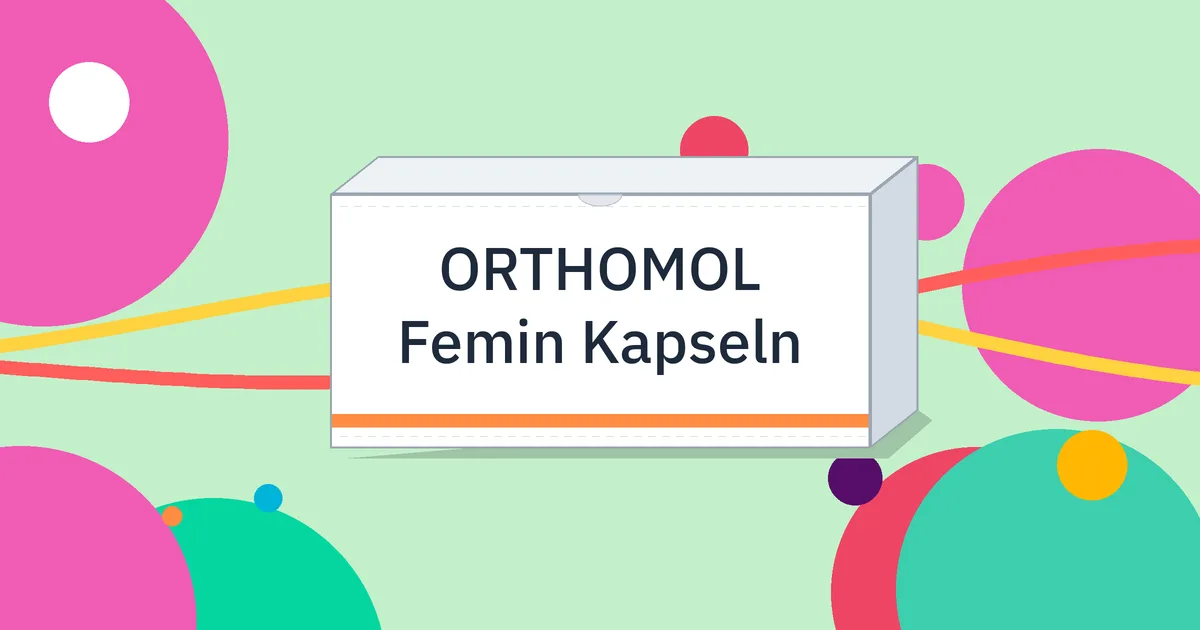 Symbolbild: Packung mit der Aufschrift ORTHOMOL Femin Kapseln (PZN 01298993) – Verfügbarkeit und Bezug in Apotheken in Frankfurt am Main