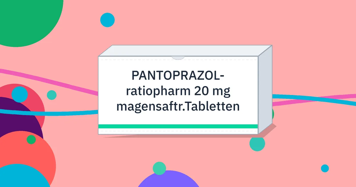 Symbolbild: Packung mit der Aufschrift PANTOPRAZOL-ratiopharm 20 mg magensaftr.Tabletten (PZN 01175121) – Verfügbarkeit und Bezug in Apotheken in Frankfurt am Main
