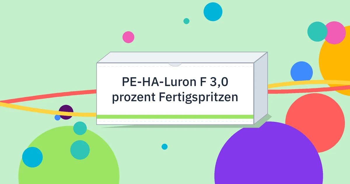 Symbolbild: Packung mit der Aufschrift PE-HA-Luron F 3,0 prozent Fertigspritzen (PZN 01047713) – Verfügbarkeit und Bezug in Apotheken in Frankfurt am Main
