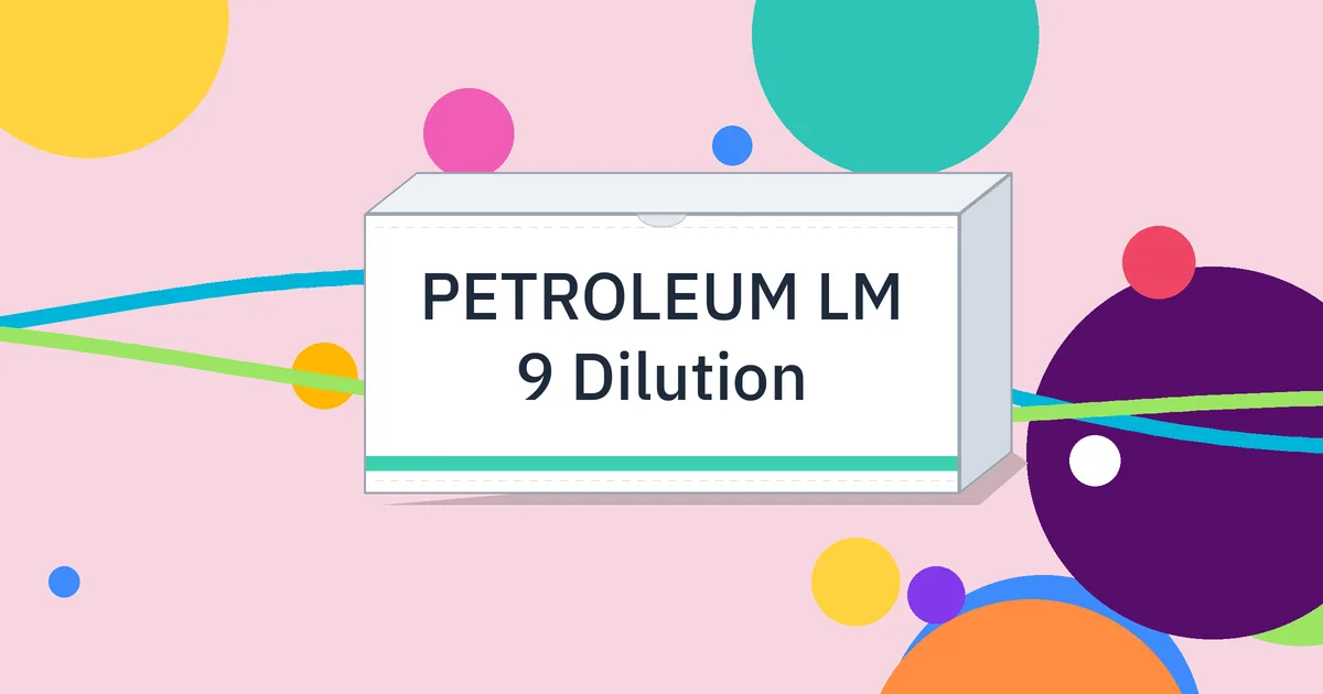 Symbolbild: Packung mit der Aufschrift PETROLEUM LM 9 Dilution (PZN 12977645) – Verfügbarkeit und Bezug in Apotheken in Frankfurt am Main