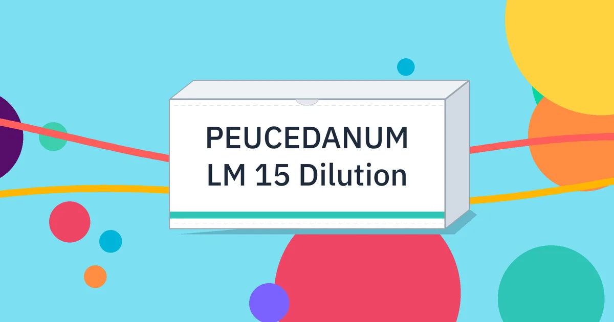 Symbolbild: Packung mit der Aufschrift PEUCEDANUM LM 15 Dilution (PZN 13636521) – Verfügbarkeit und Bezug in Apotheken in Frankfurt am Main