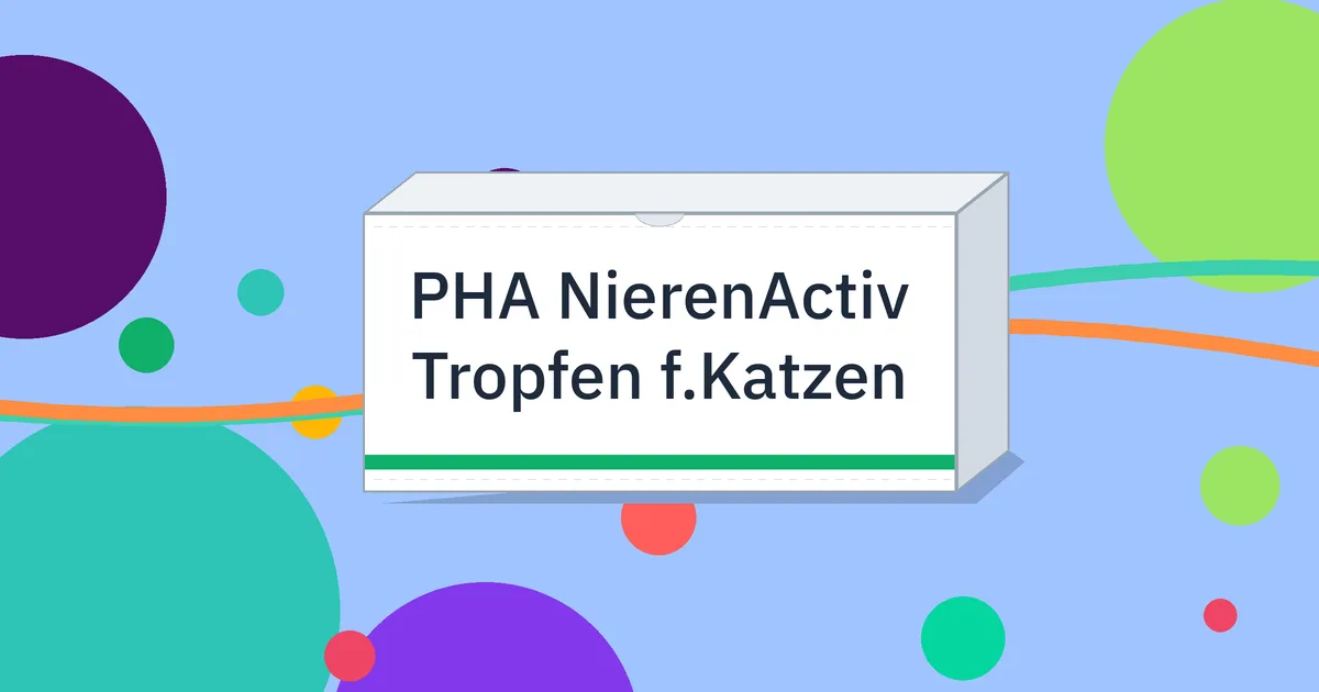 Symbolbild: Packung mit der Aufschrift PHA NierenActiv Tropfen f.Katzen (PZN 06471858) – Verfügbarkeit und Bezug in Apotheken in Frankfurt am Main