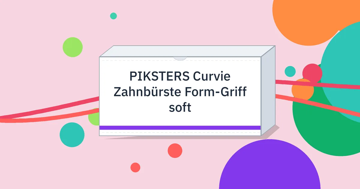 Symbolbild: Packung mit der Aufschrift PIKSTERS Curvie Zahnbürste Form-Griff soft (PZN 17893976) – Verfügbarkeit und Bezug in Apotheken in Frankfurt am Main
