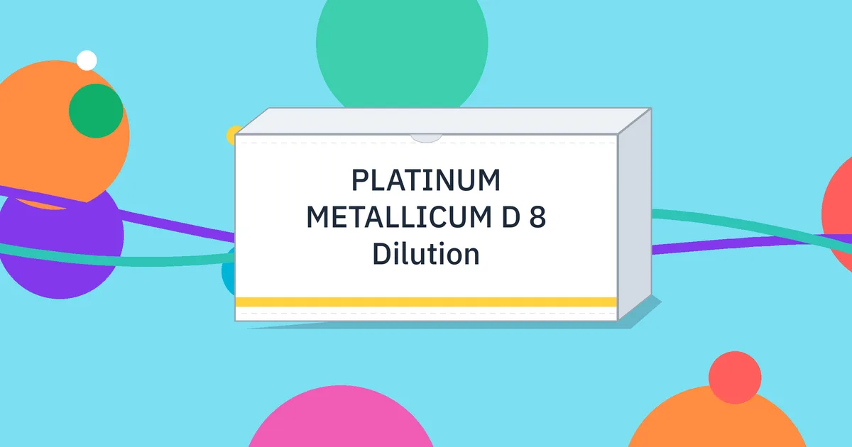 Symbolbild: Packung mit der Aufschrift PLATINUM METALLICUM D 8 Dilution (PZN 02929355) – Verfügbarkeit und Bezug in Apotheken in Frankfurt am Main