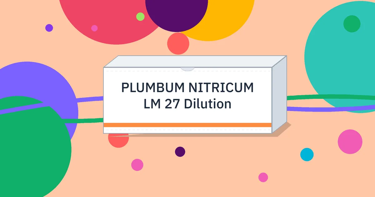 Symbolbild: Packung mit der Aufschrift PLUMBUM NITRICUM LM 27 Dilution (PZN 13042201) – Verfügbarkeit und Bezug in Apotheken in Frankfurt am Main