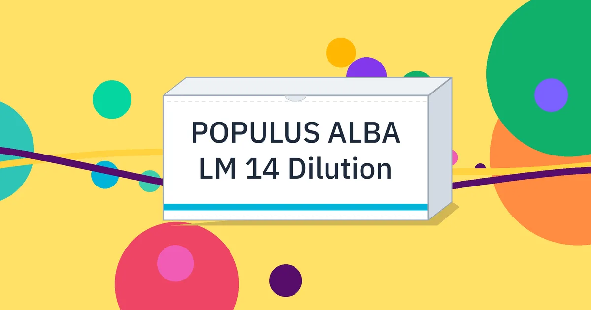 Symbolbild: Packung mit der Aufschrift POPULUS ALBA LM 14 Dilution (PZN 13663825) – Verfügbarkeit und Bezug in Apotheken in Frankfurt am Main