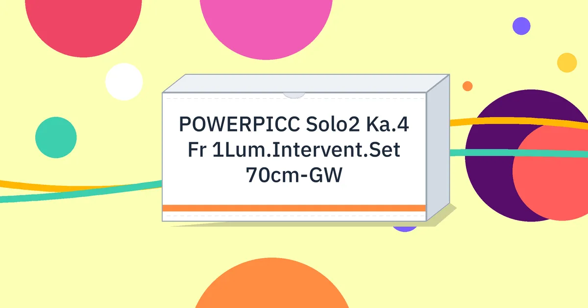 Symbolbild: Packung mit der Aufschrift POWERPICC Solo2 Ka.4 Fr 1Lum.Intervent.Set 70cm-GW (PZN 12398456) – Verfügbarkeit und Bezug in Apotheken in Frankfurt am Main