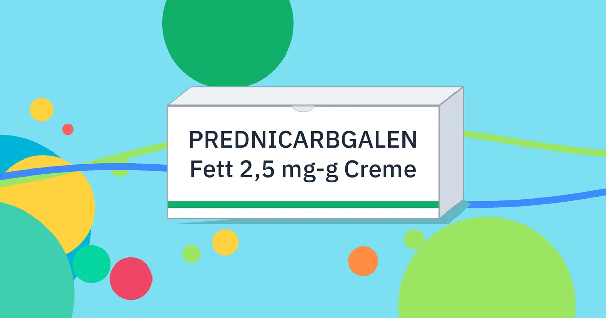 Symbolbild: Packung mit der Aufschrift PREDNICARBGALEN Fett 2,5 mg-g Creme (PZN 15629560) – Verfügbarkeit und Bezug in Apotheken in Frankfurt am Main