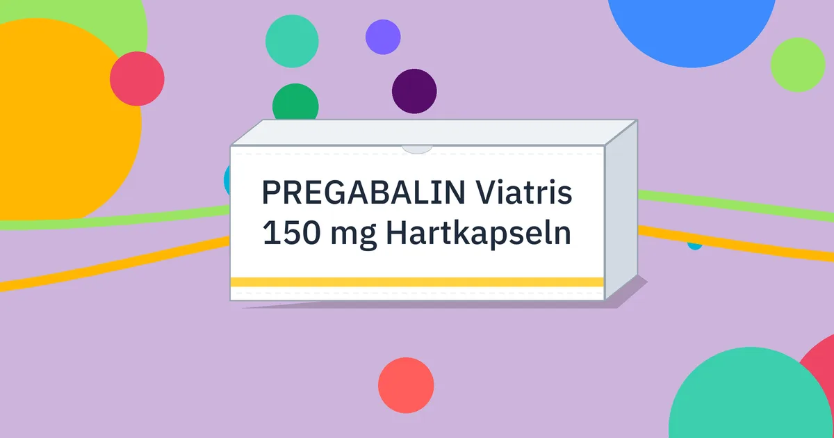 Symbolbild: Packung mit der Aufschrift PREGABALIN Viatris 150 mg Hartkapseln (PZN 19014513) – Verfügbarkeit und Bezug in Apotheken in Frankfurt am Main