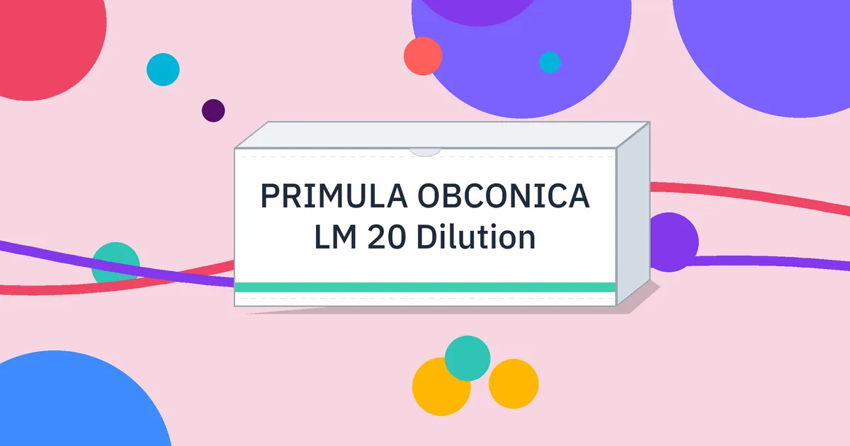 Symbolbild: Packung mit der Aufschrift PRIMULA OBCONICA LM 20 Dilution (PZN 13667119) – Verfügbarkeit und Bezug in Apotheken in Frankfurt am Main