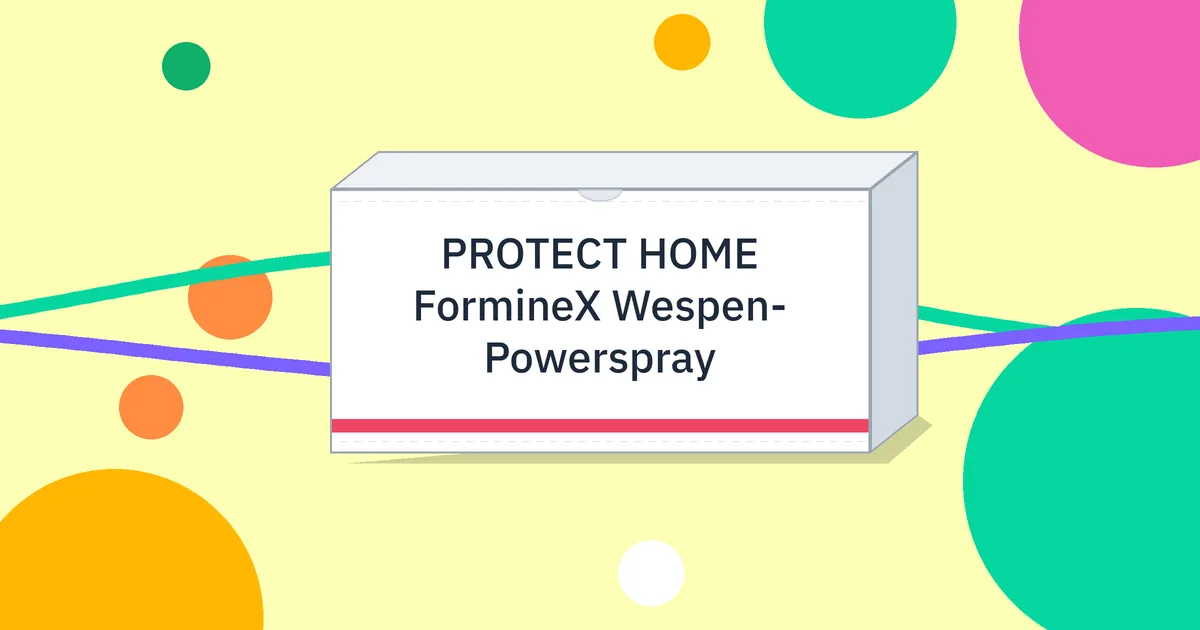 Symbolbild: Packung mit der Aufschrift PROTECT HOME FormineX Wespen-Powerspray (PZN 14362273) – Verfügbarkeit und Bezug in Apotheken in Frankfurt am Main