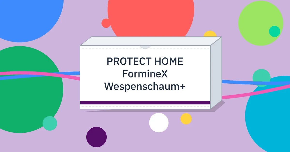 Symbolbild: Packung mit der Aufschrift PROTECT HOME FormineX Wespenschaum+ (PZN 16017497) – Verfügbarkeit und Bezug in Apotheken in Frankfurt am Main