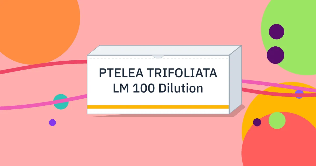 Symbolbild: Packung mit der Aufschrift PTELEA TRIFOLIATA LM 100 Dilution (PZN 13670630) – Verfügbarkeit und Bezug in Apotheken in Frankfurt am Main