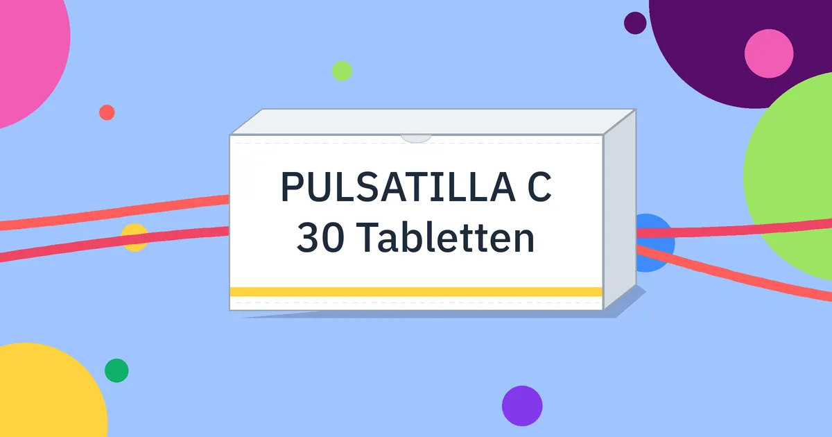 Symbolbild: Packung mit der Aufschrift PULSATILLA C 30 Tabletten (PZN 04233362) – Verfügbarkeit und Bezug in Apotheken in Frankfurt am Main