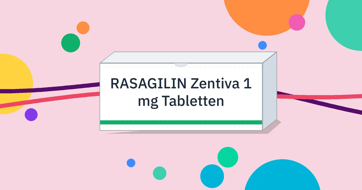 Symbolbild: Packung mit der Aufschrift RASAGILIN Zentiva 1 mg Tabletten (PZN 11312843) – Verfügbarkeit und Bezug in Apotheken in Frankfurt am Main