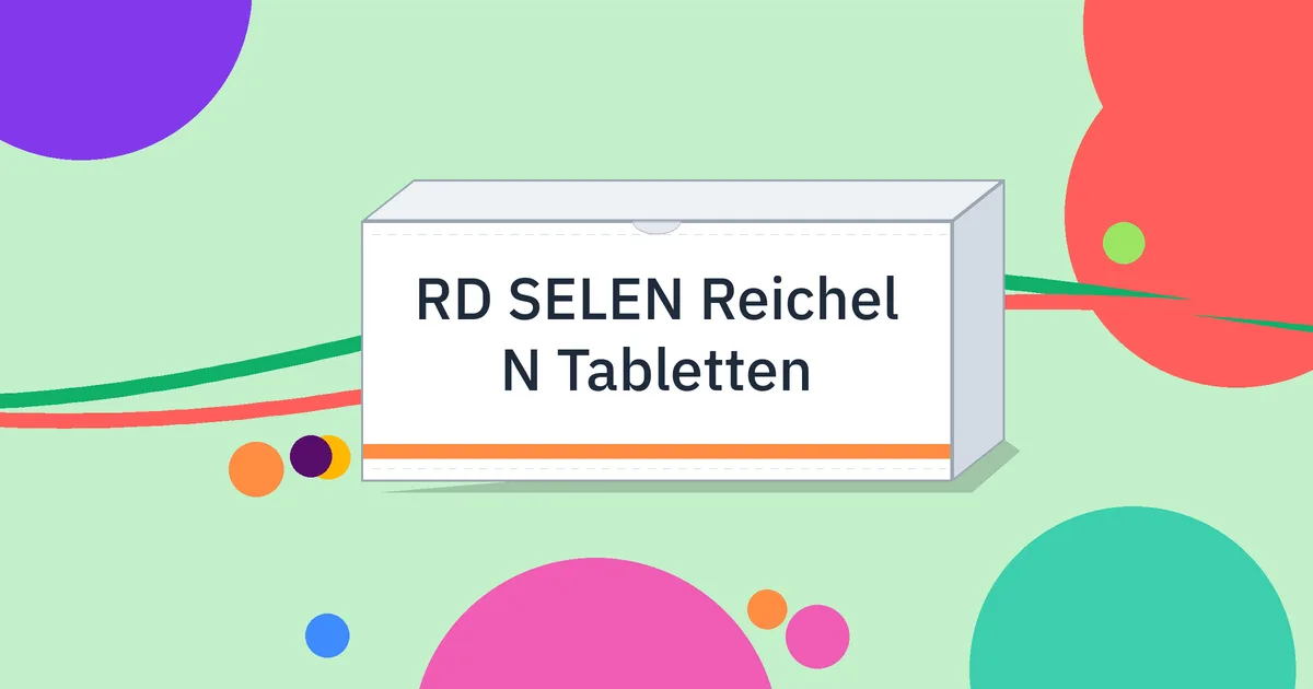Symbolbild: Packung mit der Aufschrift RD SELEN Reichel N Tabletten (PZN 06305195) – Verfügbarkeit und Bezug in Apotheken in Frankfurt am Main