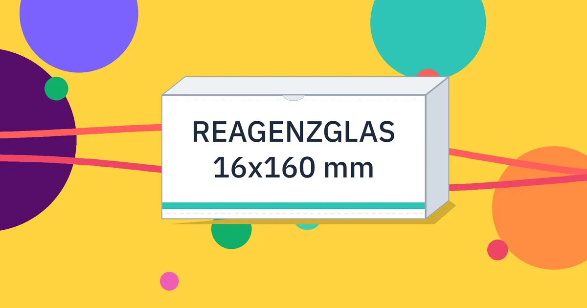 Symbolbild: Packung mit der Aufschrift REAGENZGLAS 16x160 mm (PZN 02819508) – Verfügbarkeit und Bezug in Apotheken in Frankfurt am Main