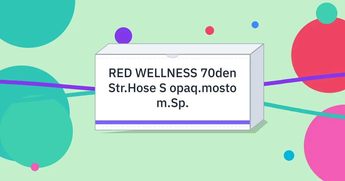 Symbolbild: Packung mit der Aufschrift RED WELLNESS 70den Str.Hose S opaq.mosto m.Sp. (PZN 16176712) – Verfügbarkeit und Bezug in Apotheken in Frankfurt am Main
